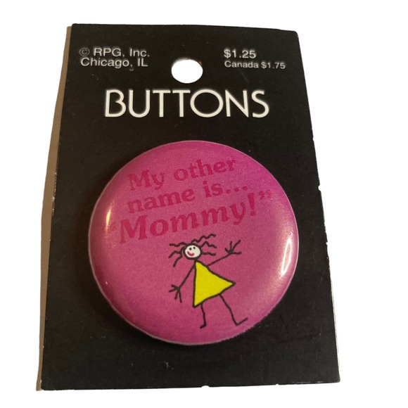 Vintage | Accessories | Vintage 99s Mother Mommy Metal Button Pin ...
